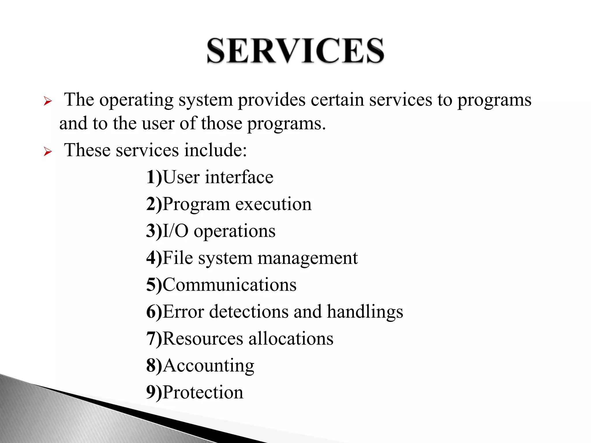 Operasting system service | PPT | Free Download