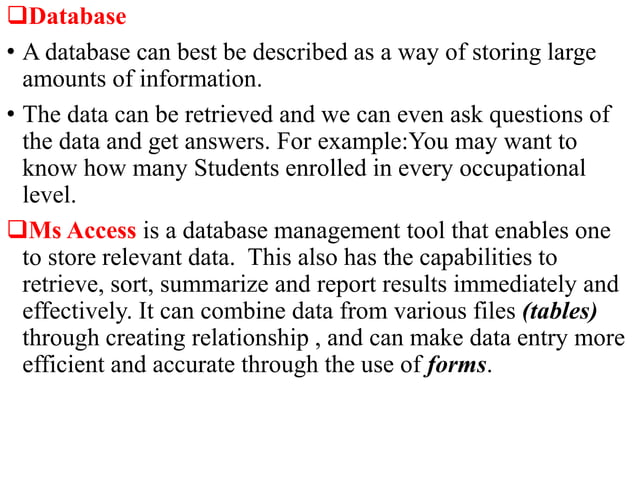 Operate Database Applicationitss level2.pptx | Databases | Computer Software and Applications
