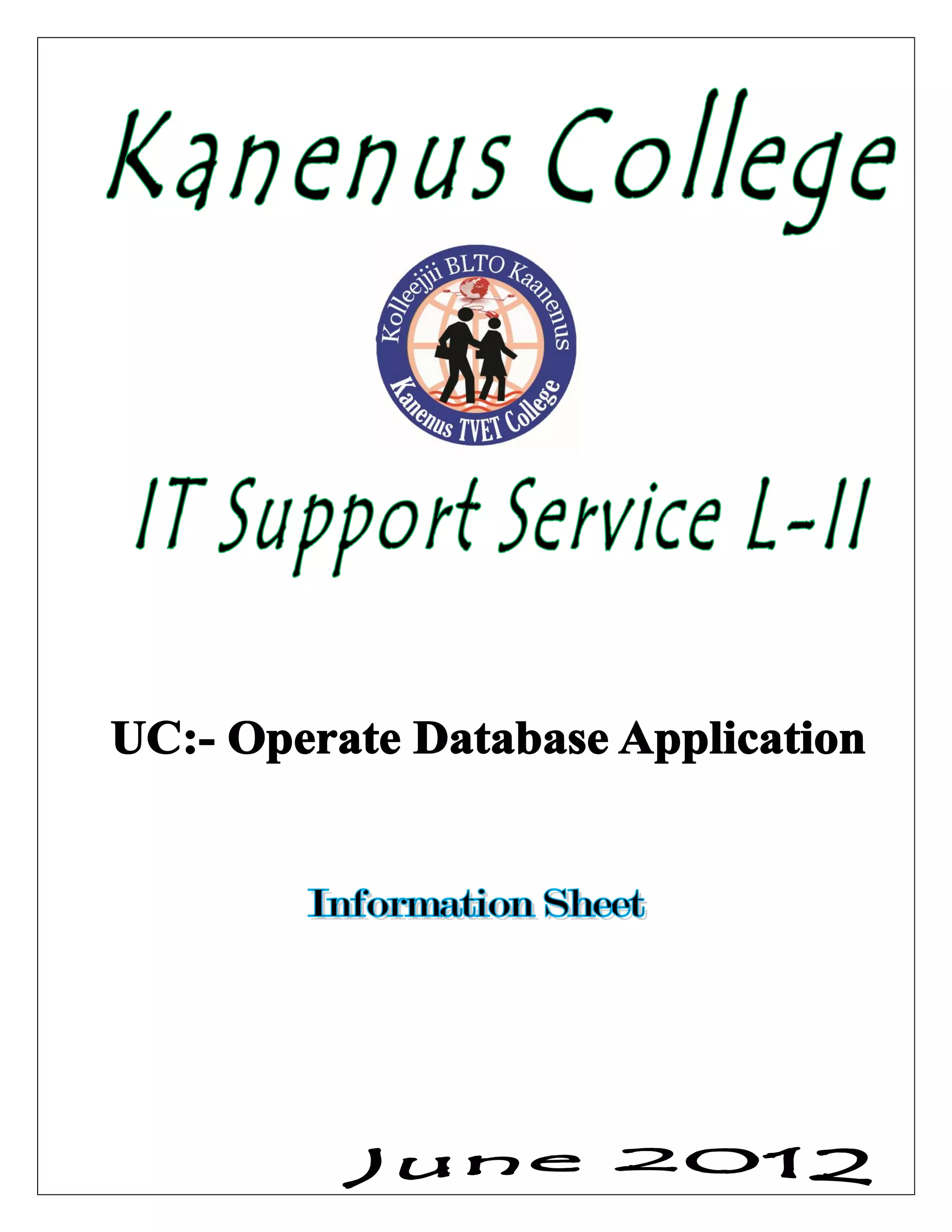 Operate Database Application UC info sheet.pdf