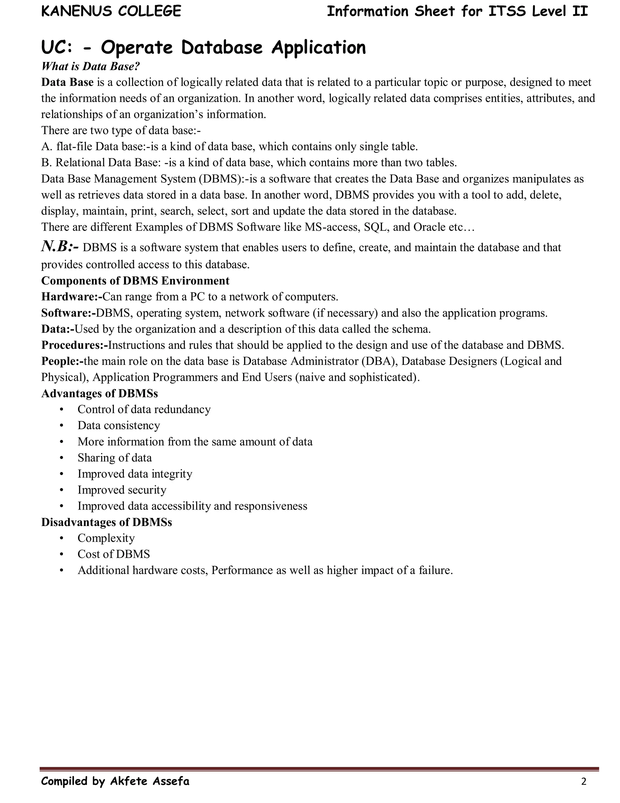 Operate Database Application UC info sheet.pdf