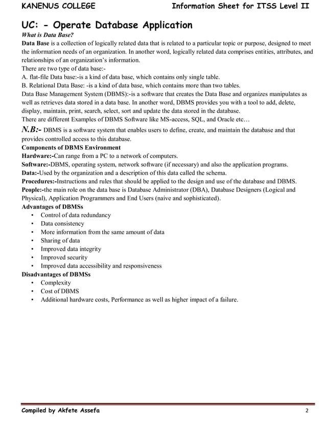 Operate Database Application UC info sheet.pdf