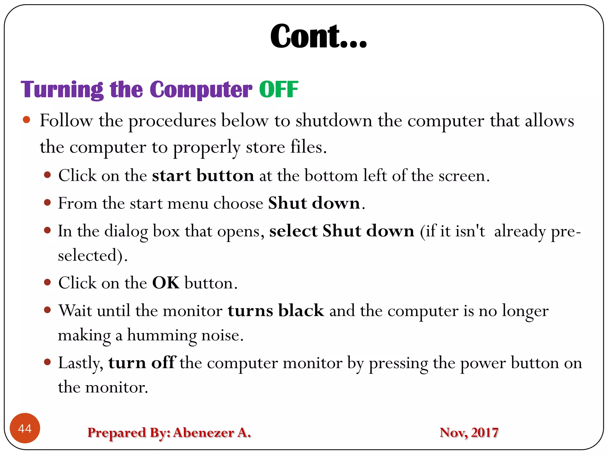 Operate personal computer | PDF