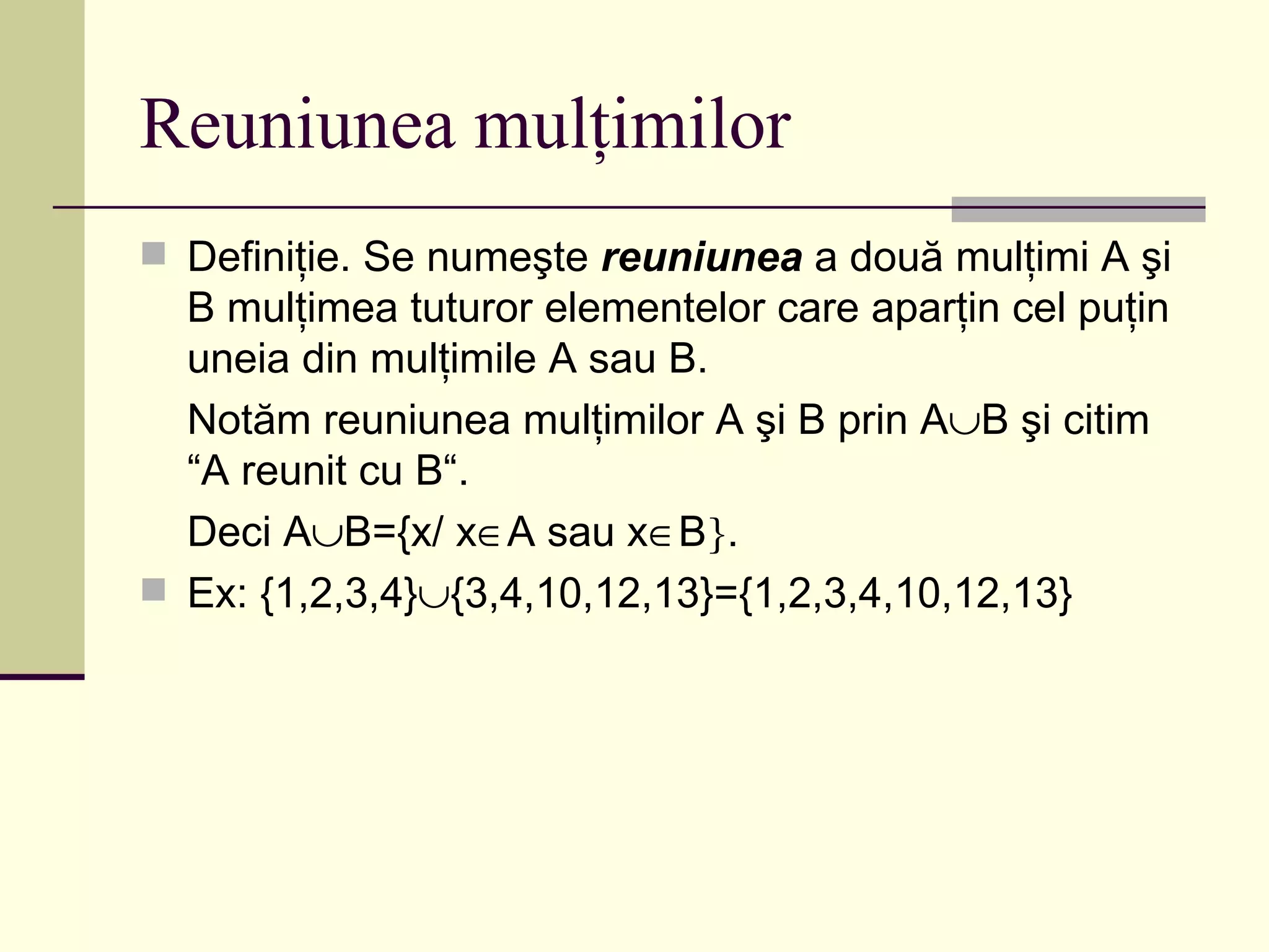 Operatii Cu Multimi | PPT