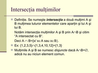 Operatii Cu Multimi | PPT