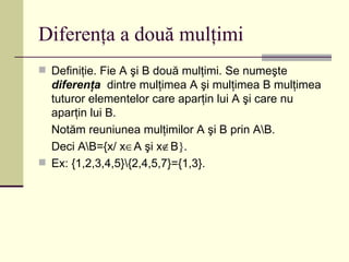 Operatii Cu Multimi | PPT