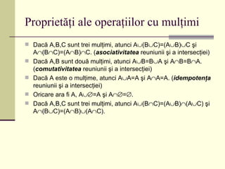 Operatii Cu Multimi | PPT