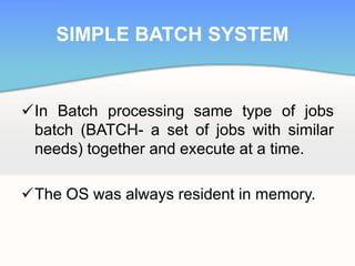 Types Of Operating Systems | PPTX