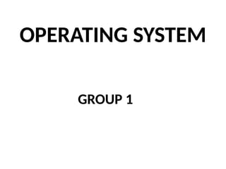 OPERATING-SYSTEM PowerPoint Presentation | PPTX | Operating Systems | Computer Software and ...