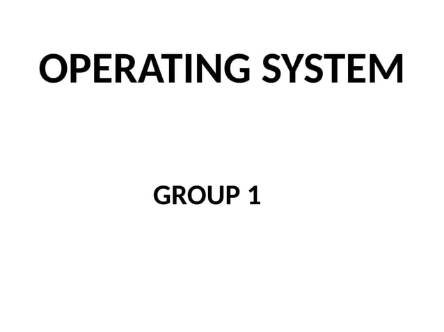 Operating System Powerpoint Presentation Pptx Operating Systems