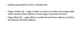 Operating system memory management | PPTX