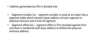 Operating system memory management | PPTX