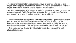 Operating system memory management | PPTX
