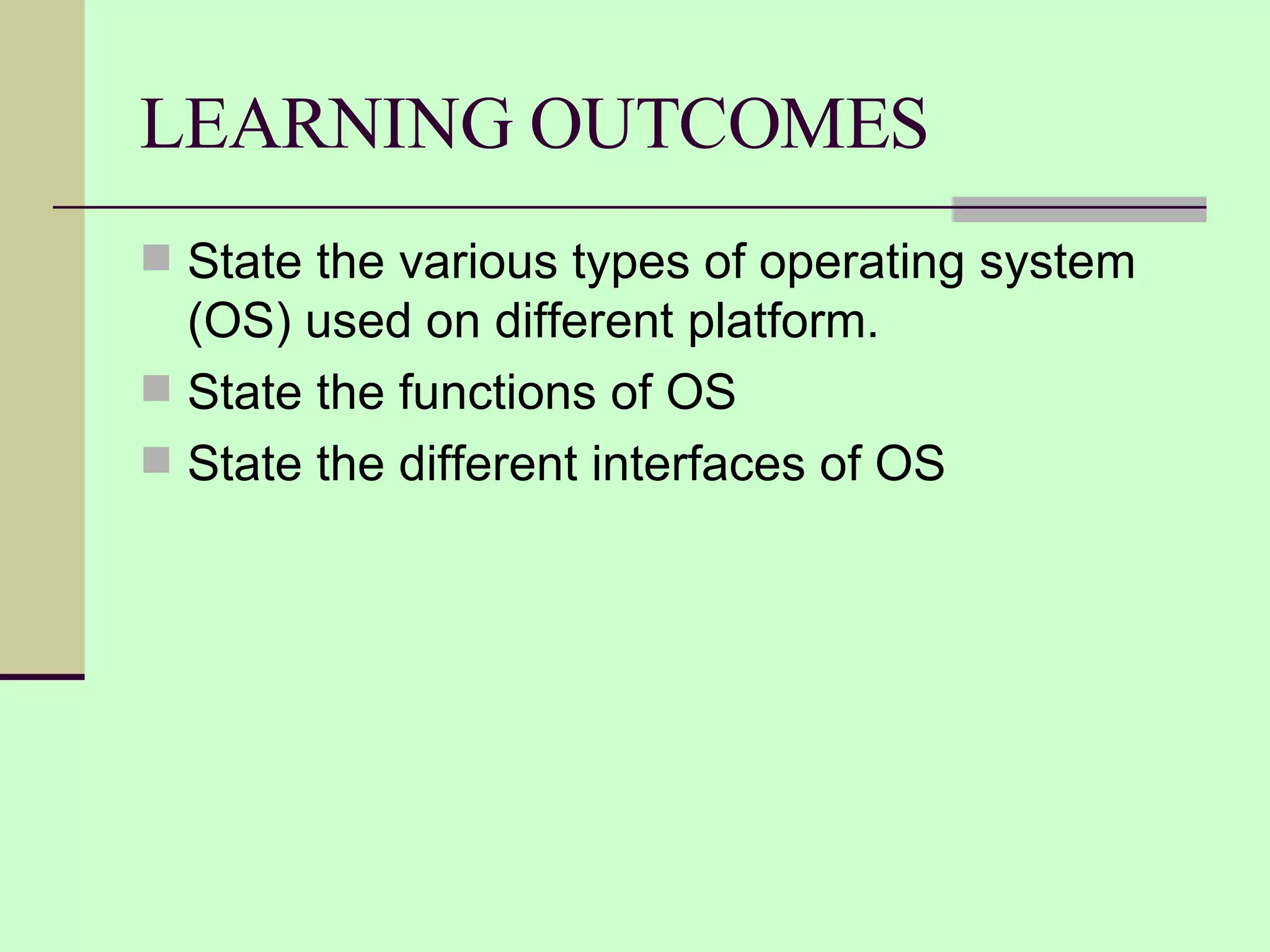 Operating System | PPT | Operating Systems | Computer Software and ...