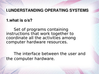 Operating systems | PPT