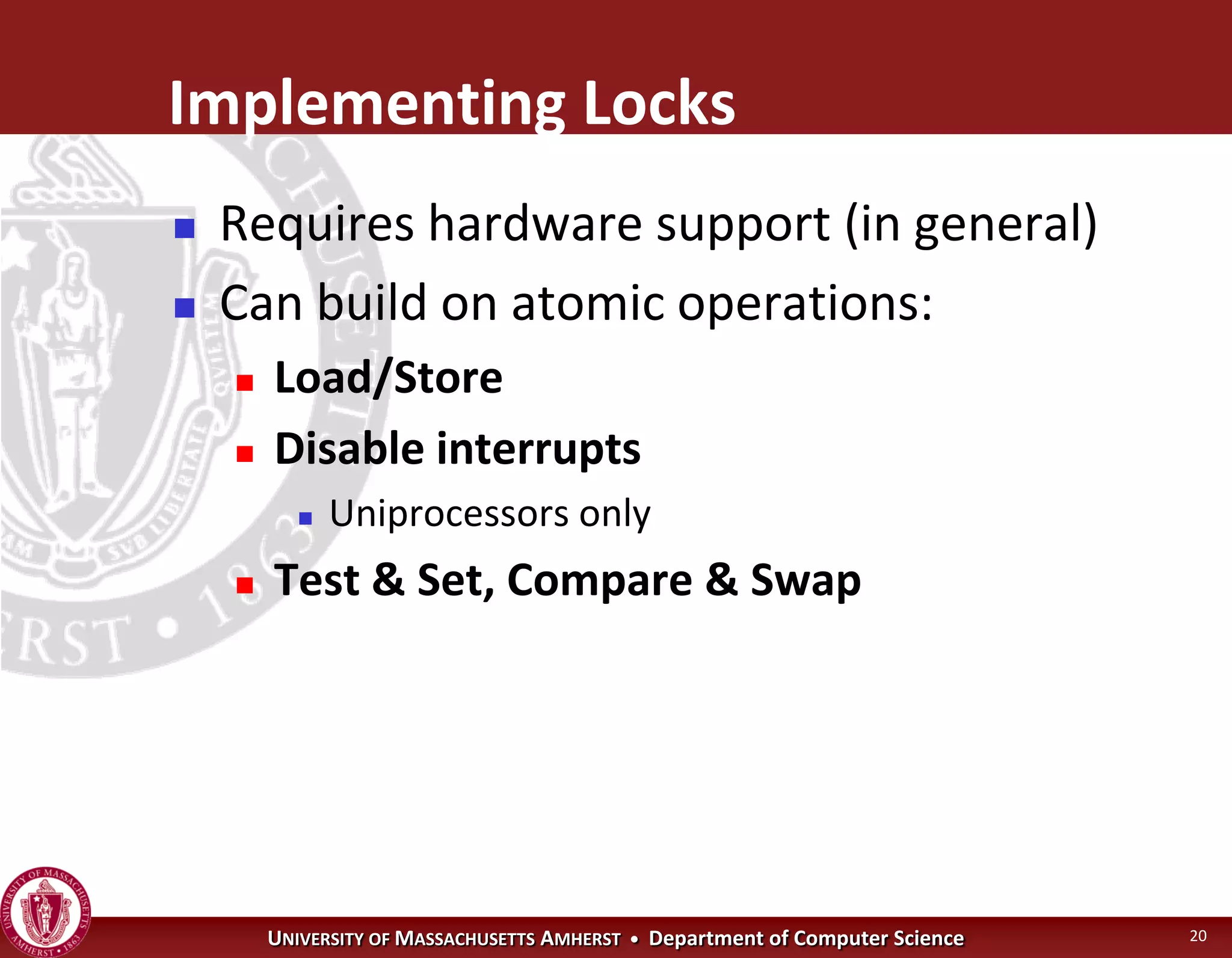 Operating Systems Synchronization Ppt