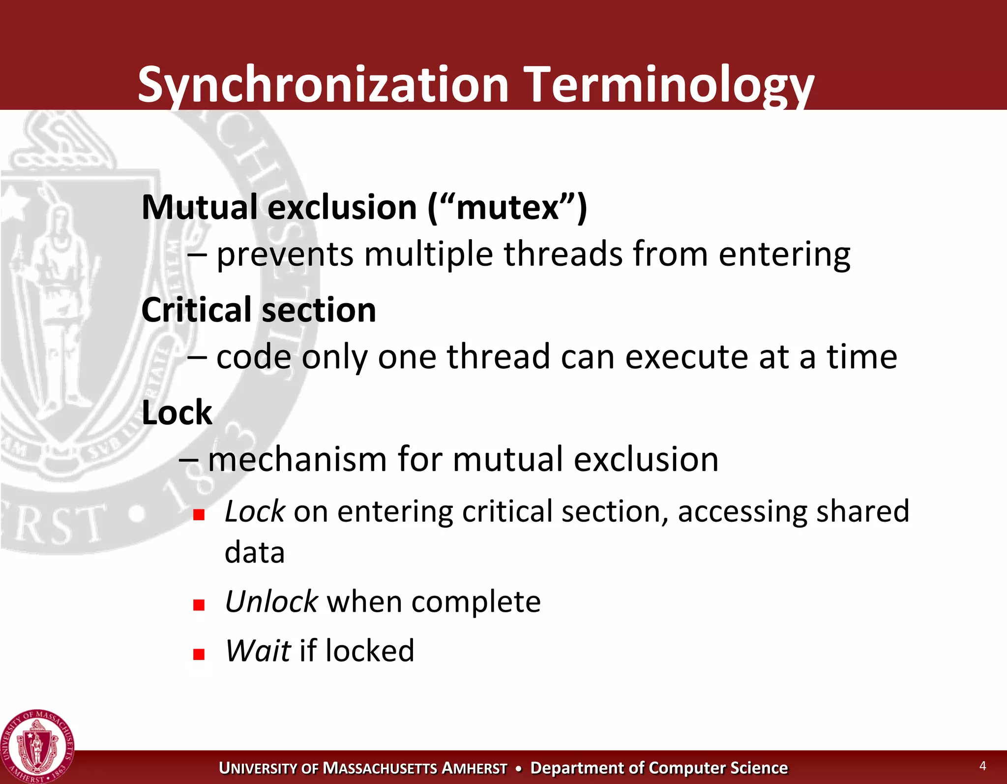 Operating Systems Synchronization Ppt
