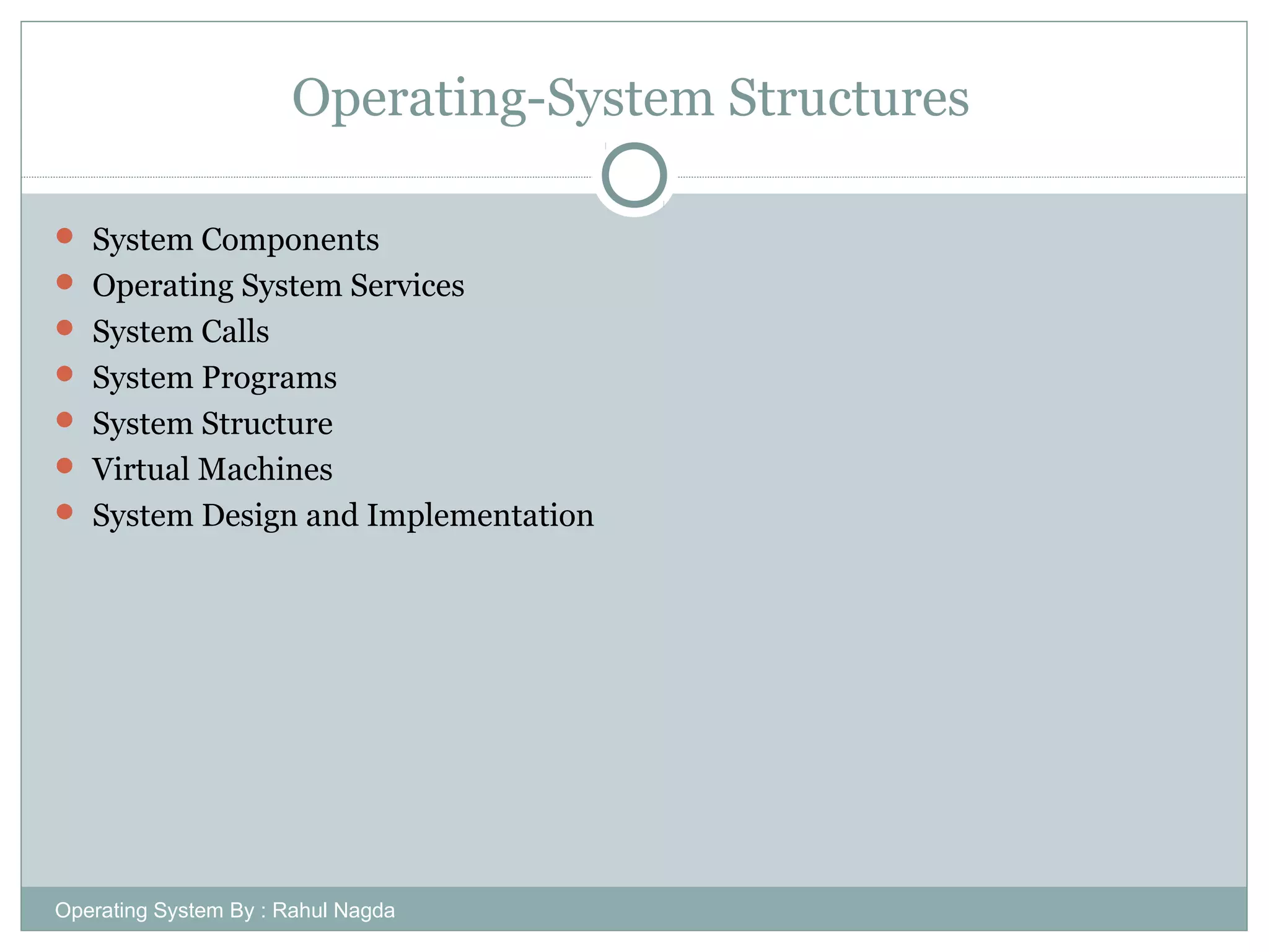 Operating system structures | PPT
