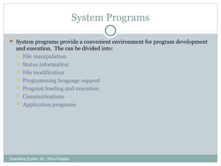 Operating system structures | PPT
