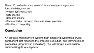 Process management in operating system, process creation, process ...