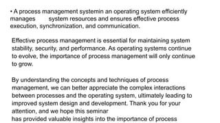 Process management in operating system, process creation, process ...