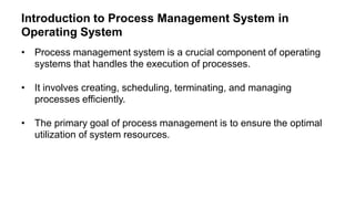 Process management in operating system, process creation, process ...