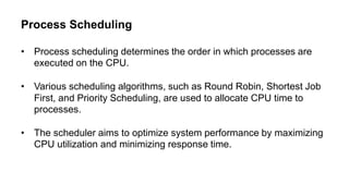 Process management in operating system, process creation, process sheduling | PPT