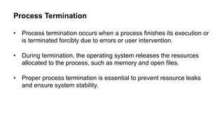 Process management in operating system, process creation, process ...