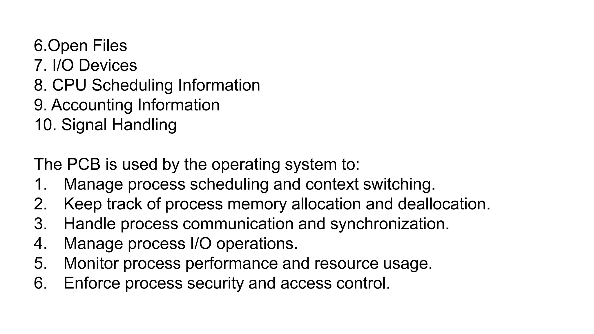 Process management system in operating system | PPT