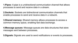 Process management system in operating system | PPT