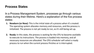 Process management system in operating system | PPT