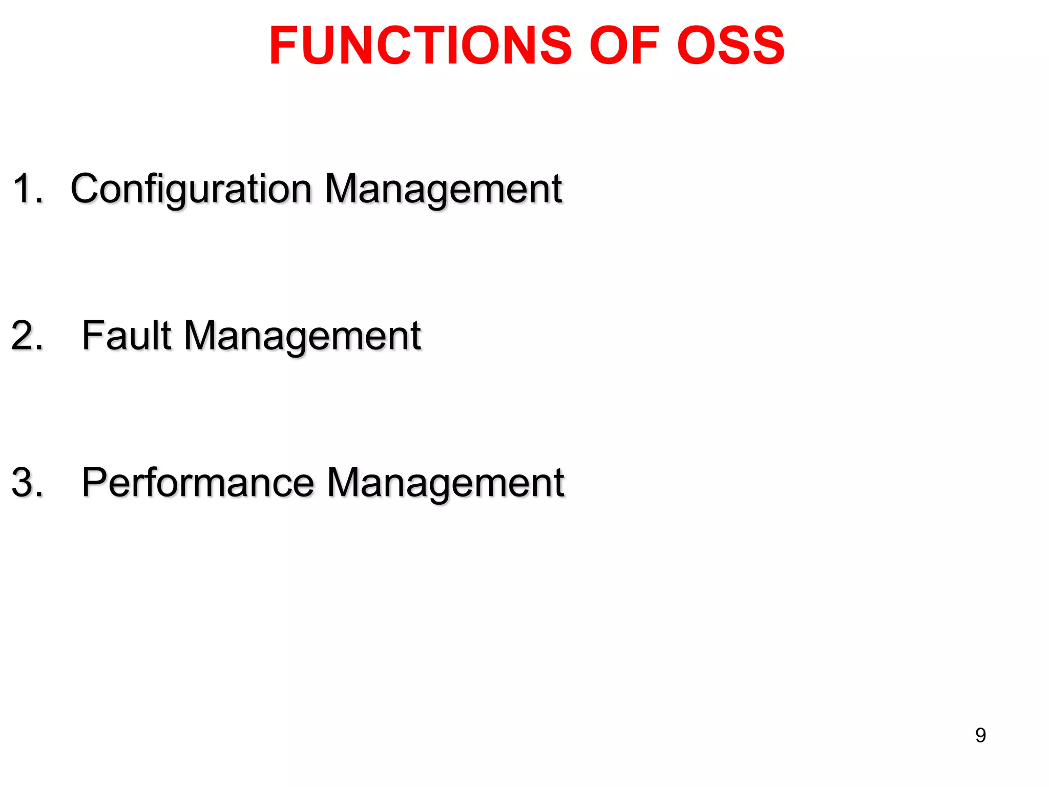 Operating support subsystem (oss) presentation | PDF