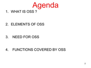 Operating support subsystem (oss) presentation | PDF