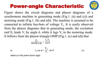 Operating charachteristics of synch. machine | PDF