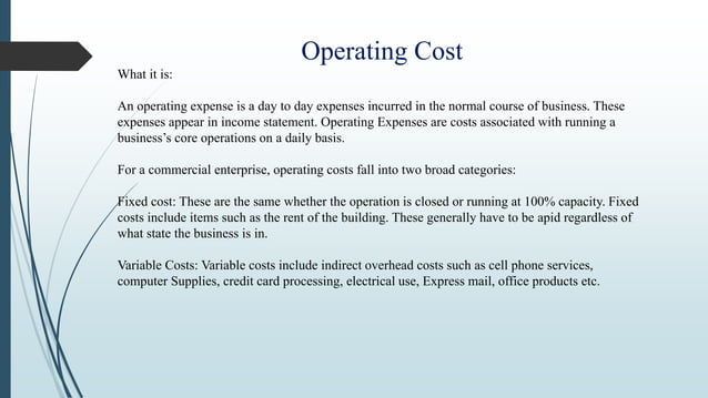 Operating cost analysis of BPO Sector | PPT