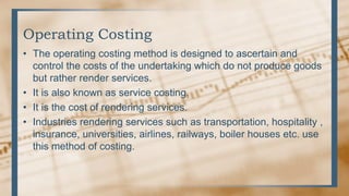 Operating costing | PPTX