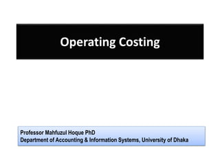 Operating costing presentation | PPTX