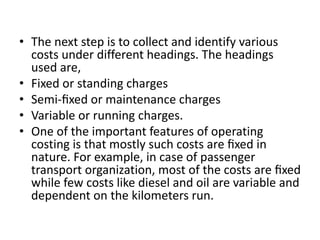 Operating costing presentation | PPTX