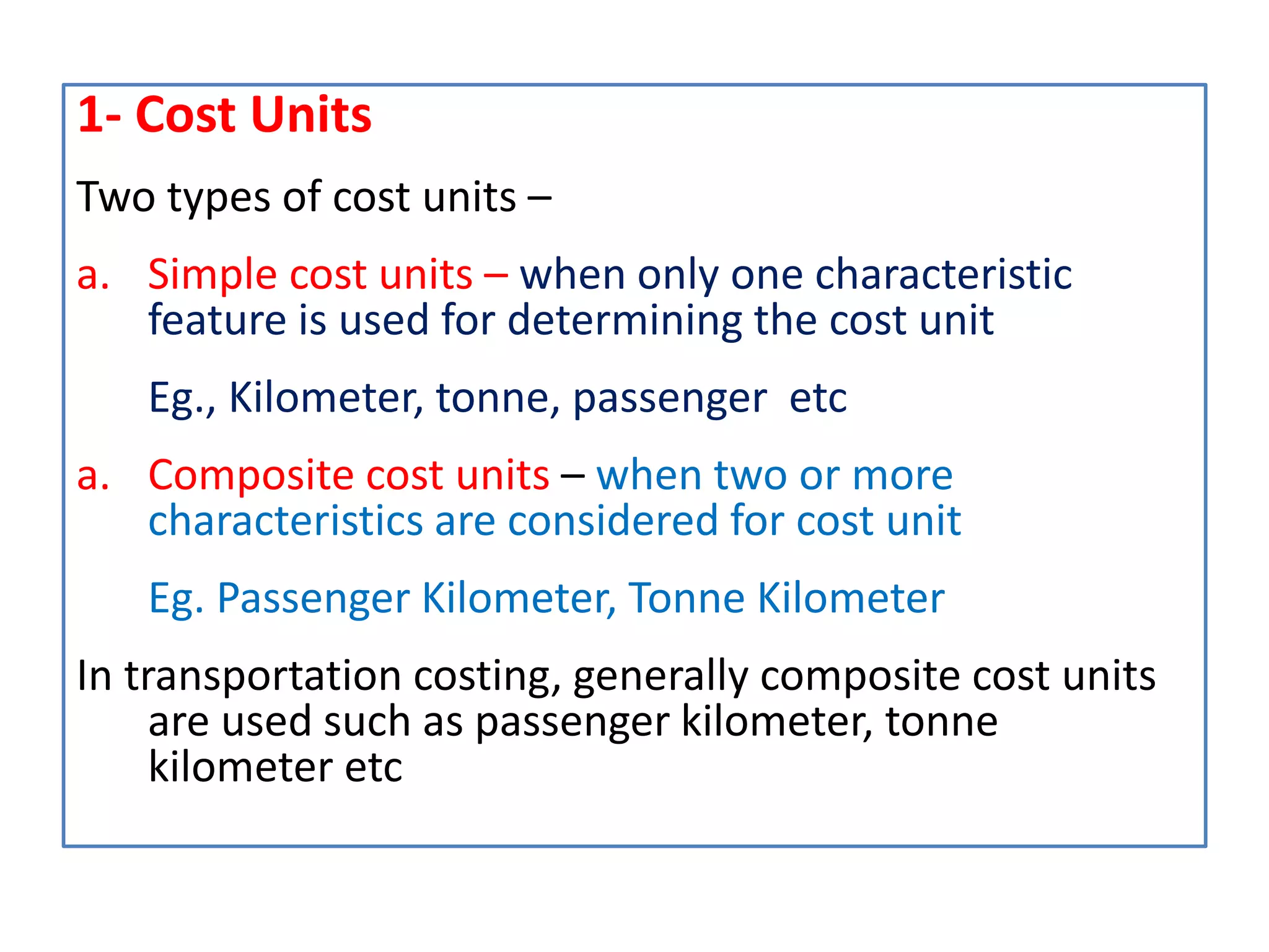 Operating costing & service costing | PPTX