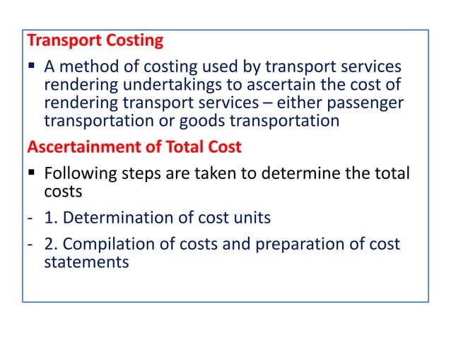 Operating costing & service costing | PPTX