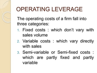 Operating, financial and combined leverage | PPTX