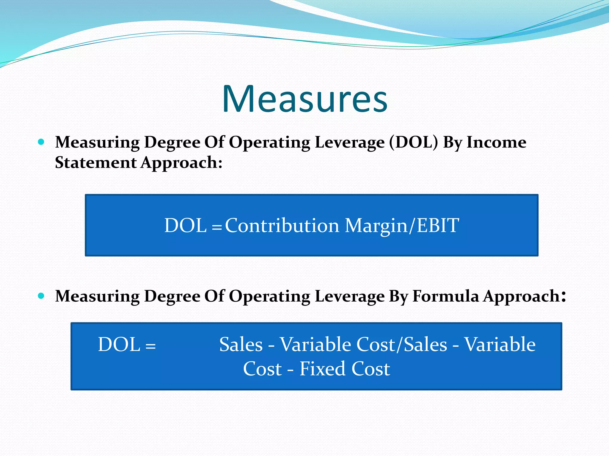 Operating liverage meaning and measurement | PPTX