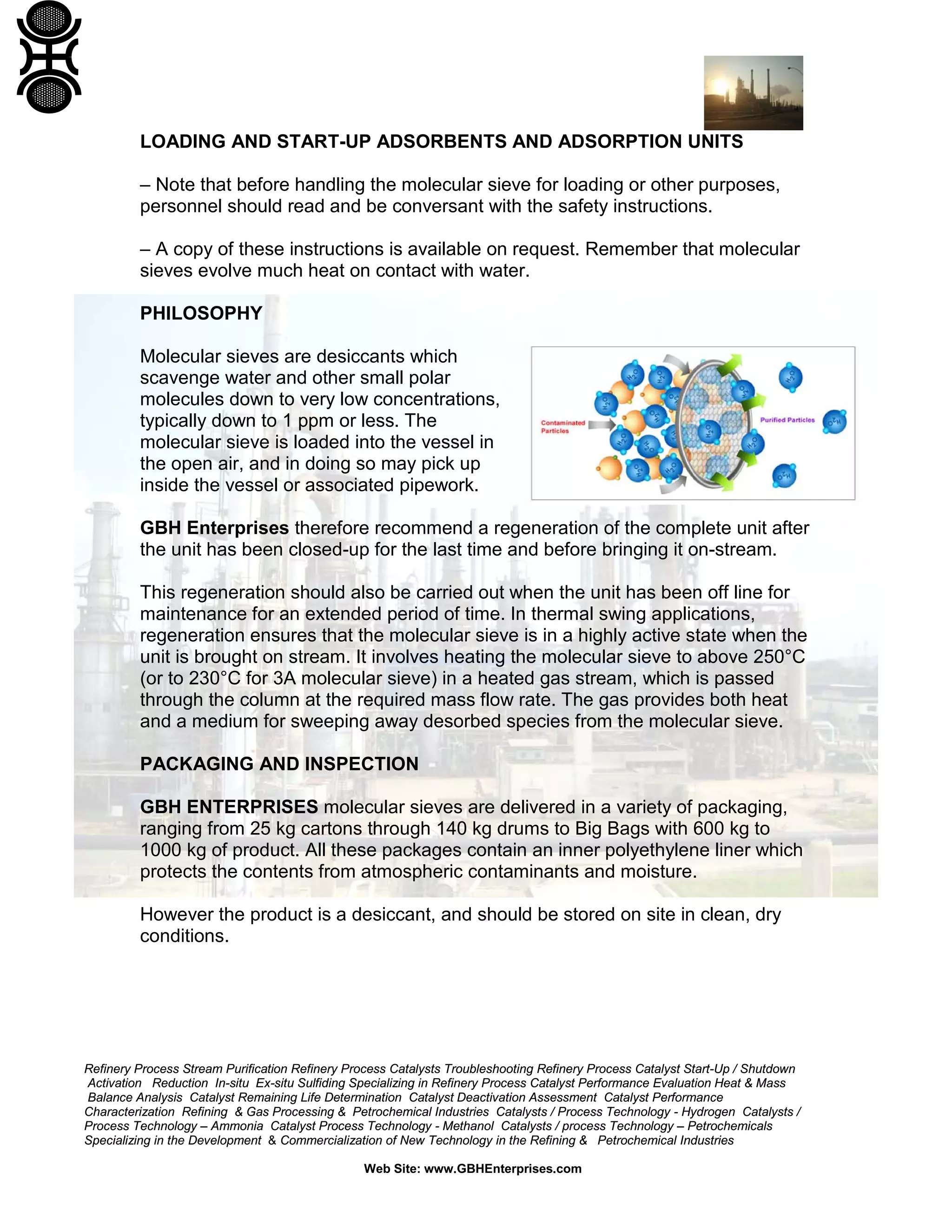 Operating Manual - Mole Sieve Adsorbents | PDF