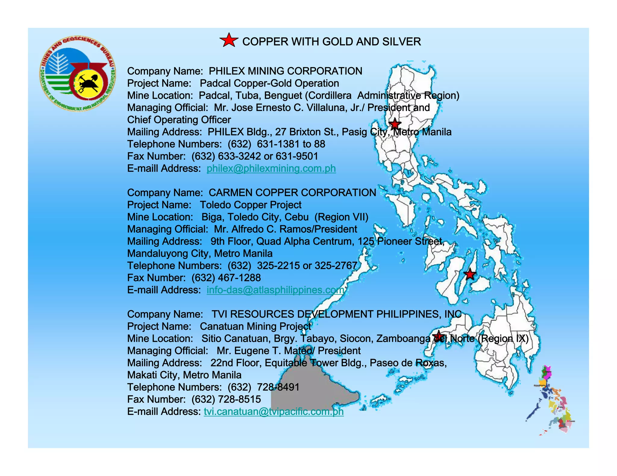 Operating Mines Philippines | PDF