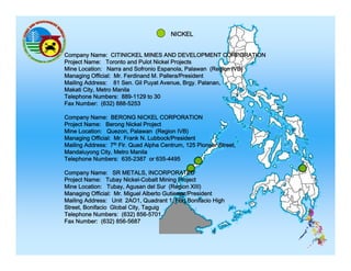Operating Mines Philippines | PDF