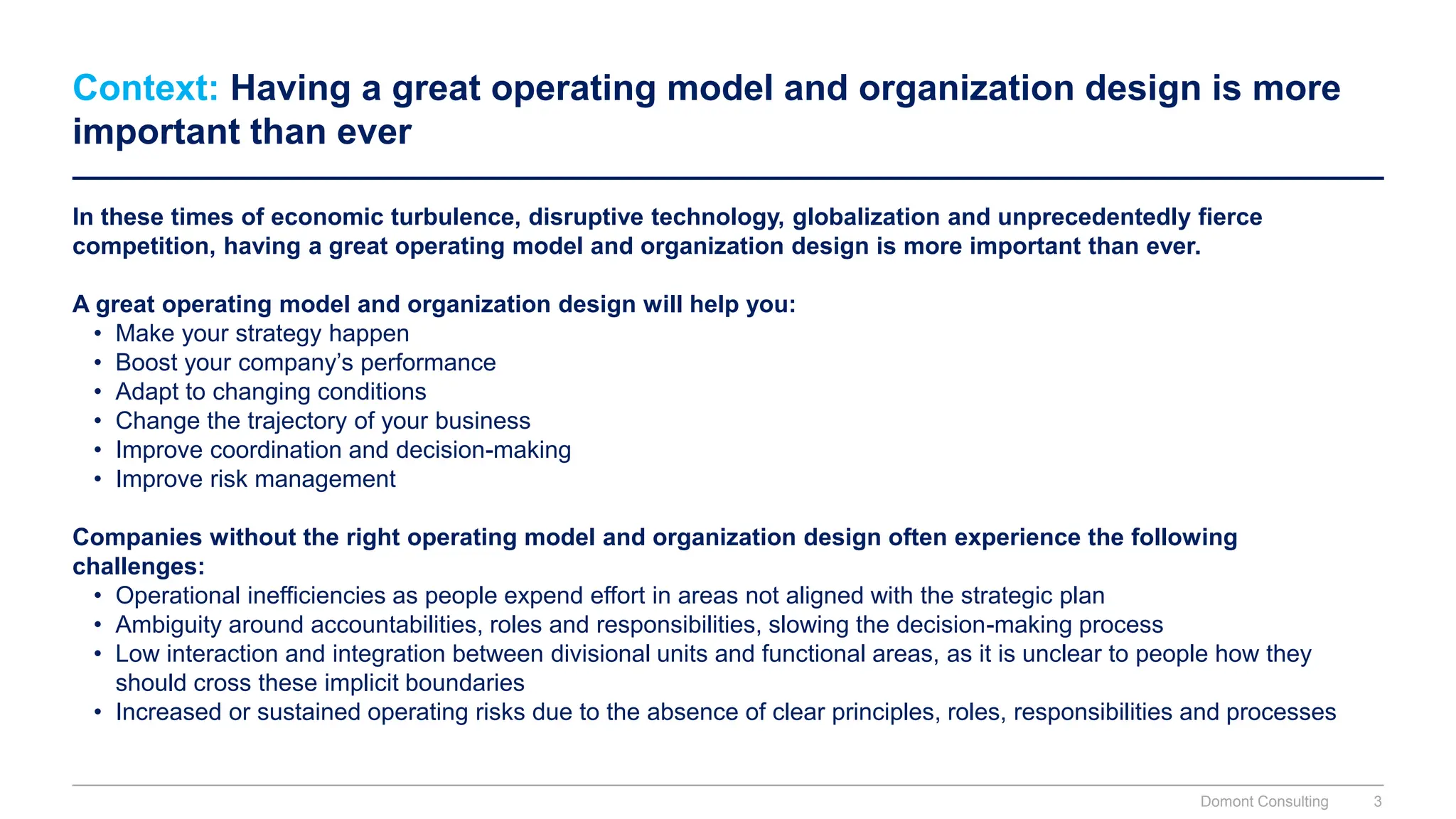 Operating Model & Organization Design Toolkit and Playbook | PPTX