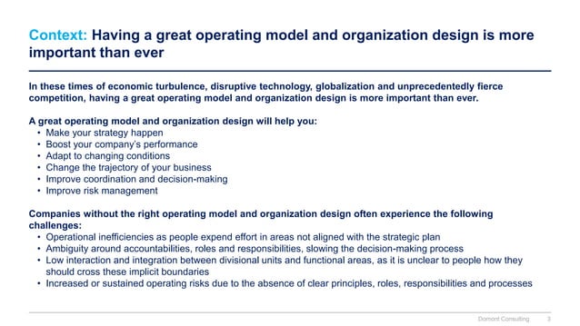 Operating Model & Organization Design Toolkit and Playbook | PPTX