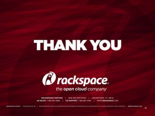 Operating OpenStack - Case Study in the Rackspace Cloud | PPTX | IT and Internet Support | Internet