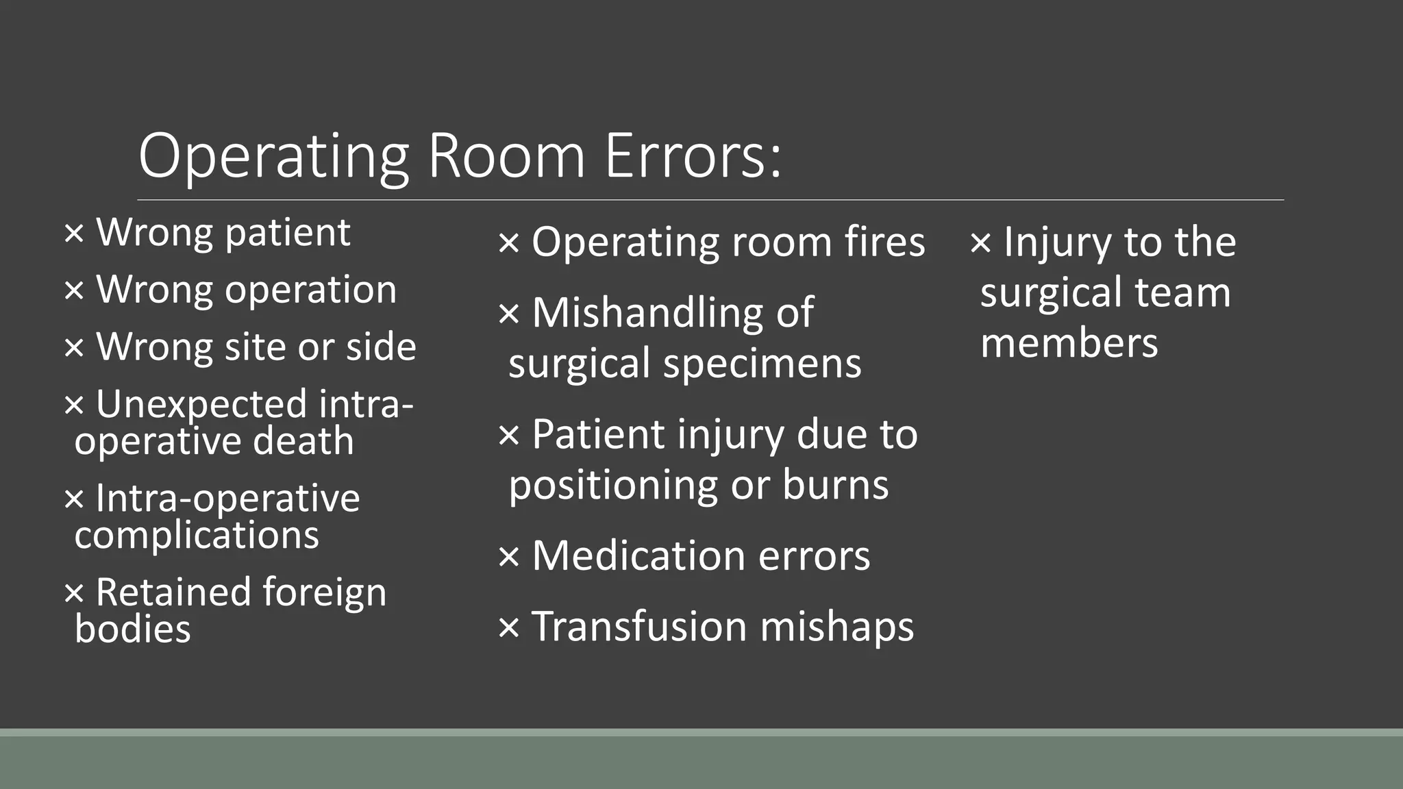 Operating room safety | PPTX