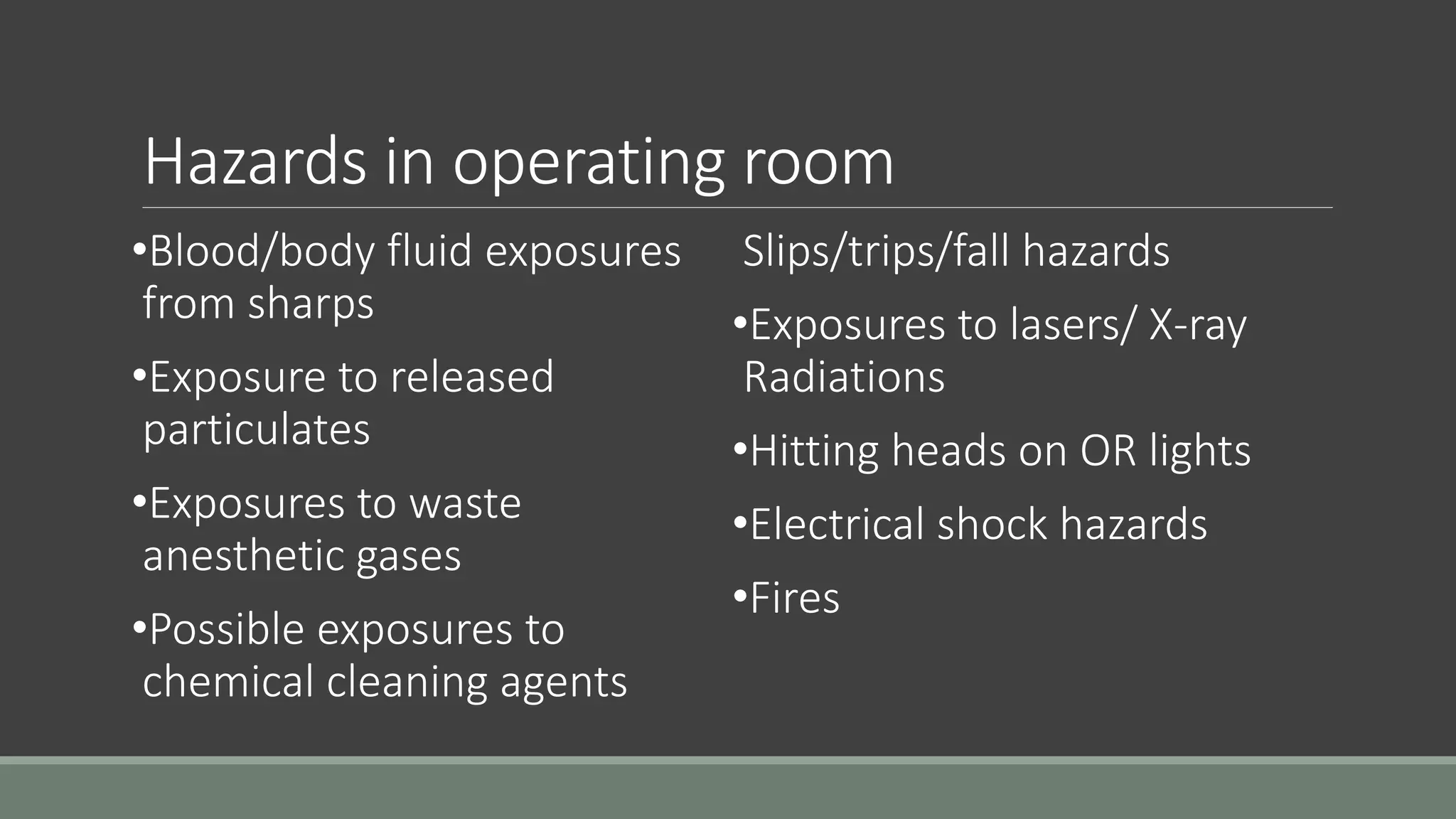 Operating room safety | PPTX
