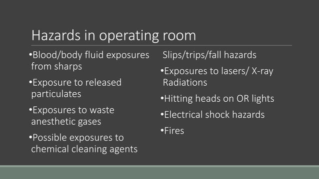 Operating room safety | PPT